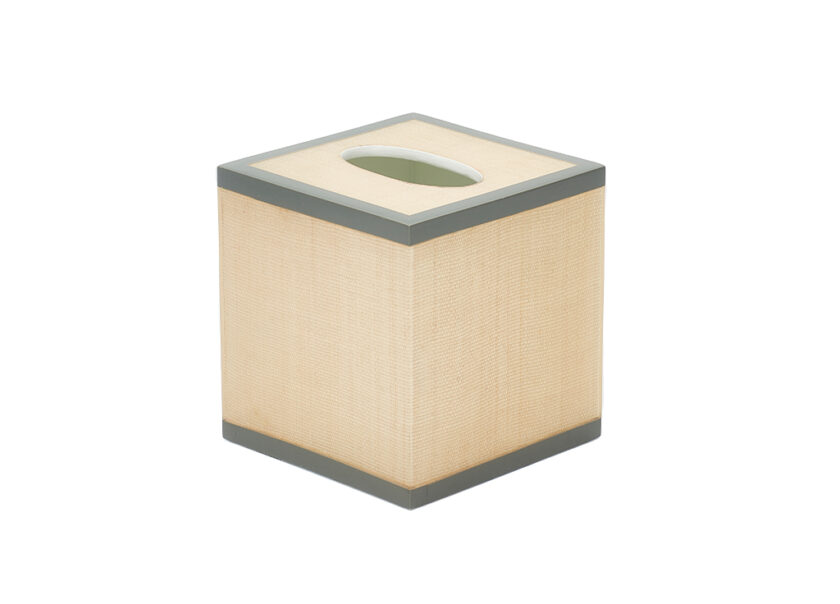 Odyssey Calypso Tissue Box in Grey Resin Border - SV CASA